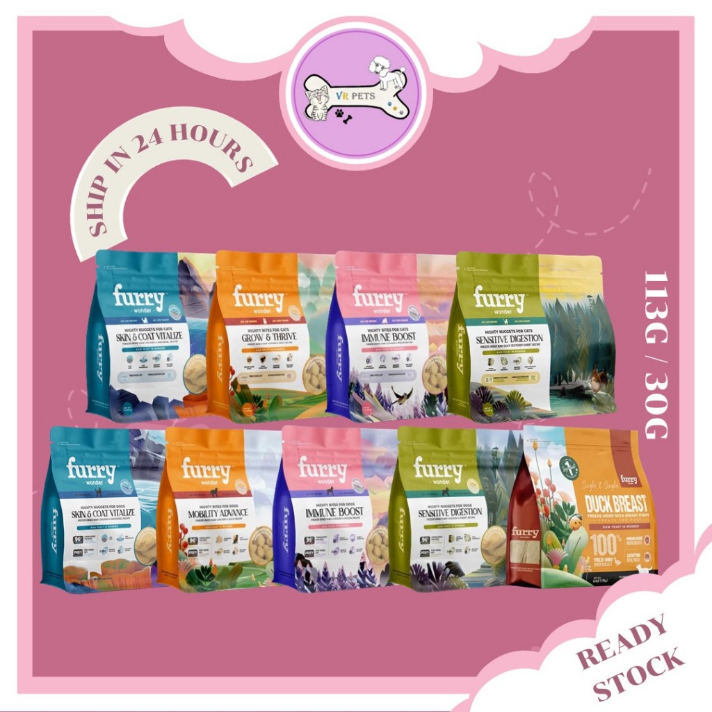 Furry Wonder Freeze Dried Raw 113g - Super Premium Cat Food Dog Food ...