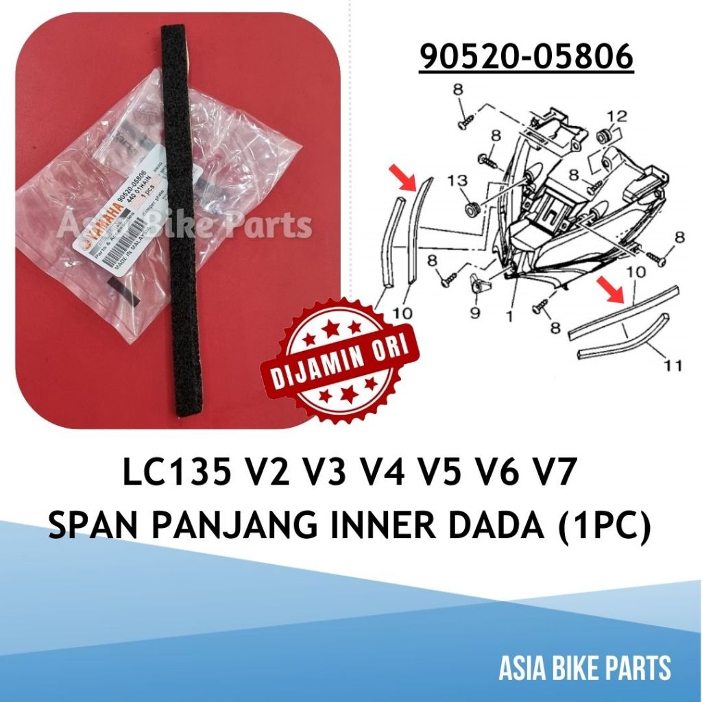 Yamaha Original LC135 V2 V3 V4 V5 V6 V7 Front Panel Damper / Span Inner ...