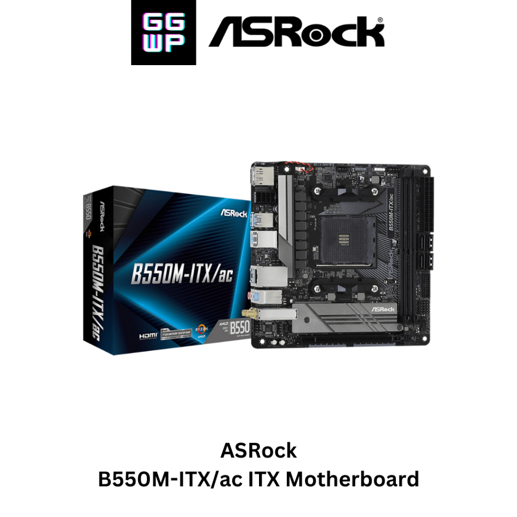 ASRock B550M-ITX/ac Mini ITX Motherboard - Supports AMD Ryzen™ 3000 ...