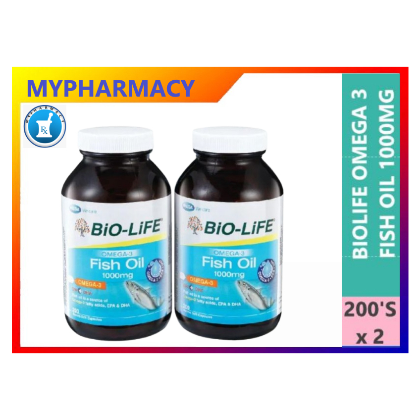 BIO-LIFE OMEGA 3 FISH OIL 1000MG 200X2 | Shopee Malaysia