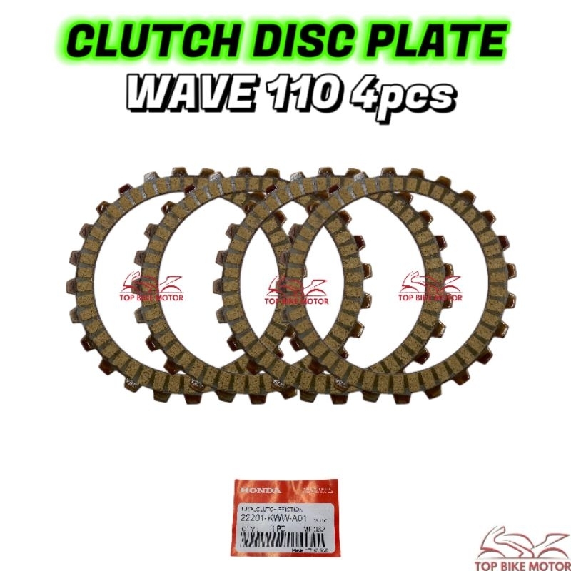 HONDA WAVE 110 CLUTCH PLATE SET CLUTCH DISK W110 CLUTCH DISC SET KULIT ...