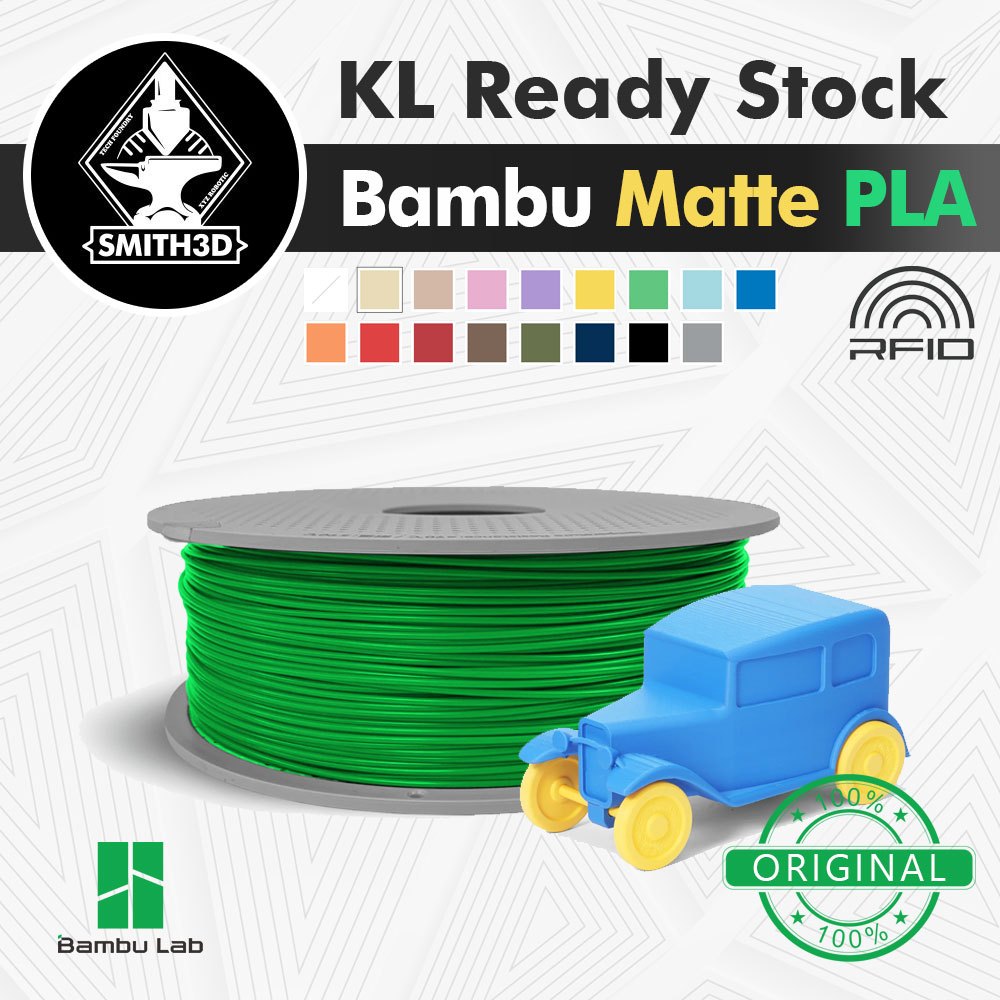 Bambu Lab PLA Matte PLA Filament 1KG 1.75mm with RFID Filament Matte ...