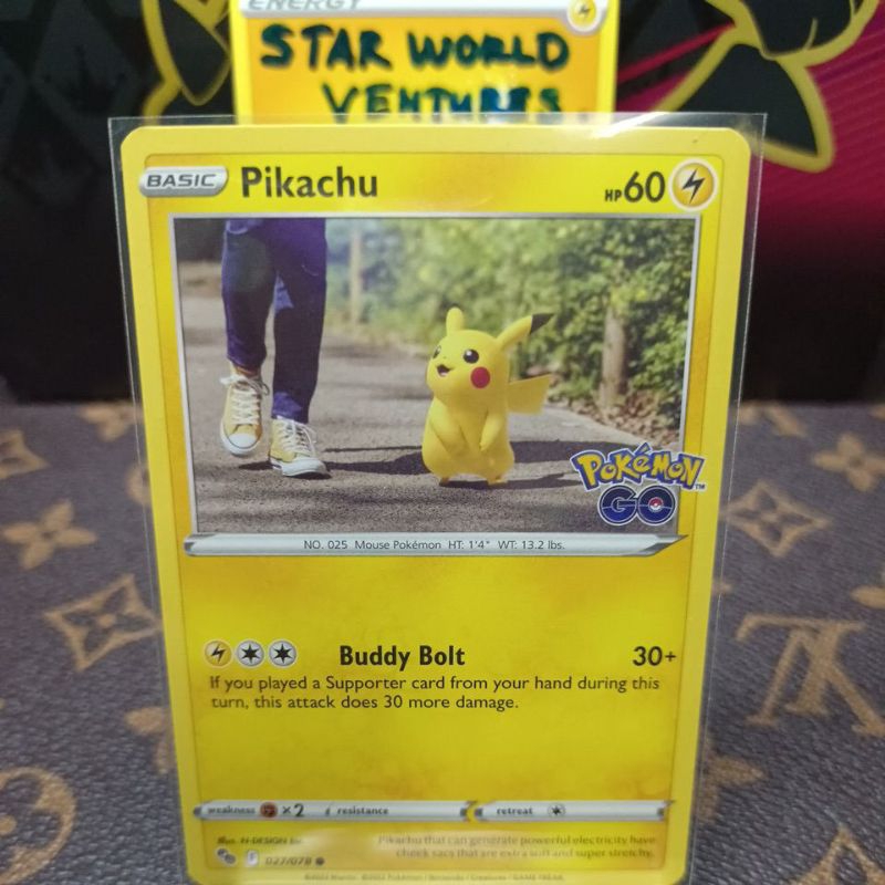 Pikachu - 027/078 Common (Pokemon Go) TCG card 2022 | Shopee Malaysia