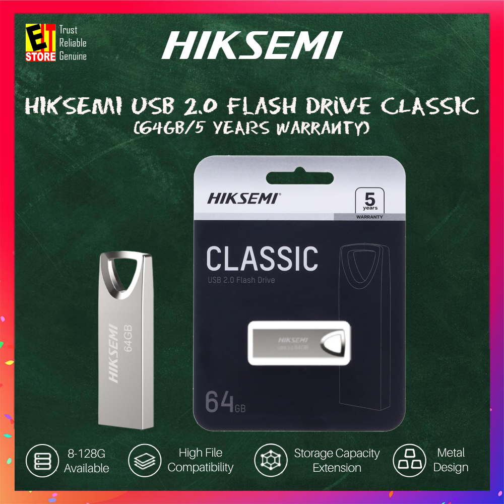 HIKSEMI HS-USB-M200-64GB USB 2.0 Flash Drive CLASSIC - 5 YRS WARRANTY ...