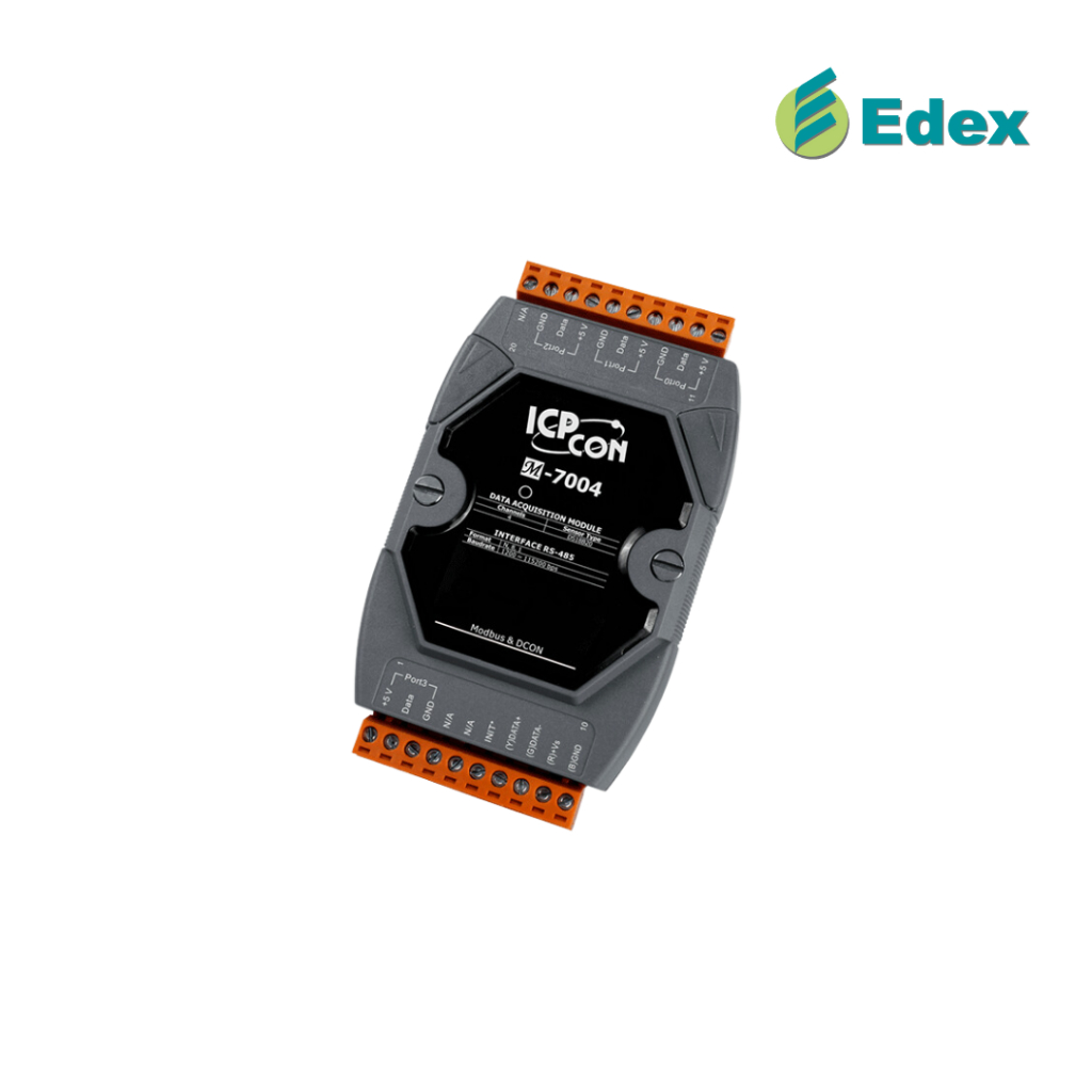 ICPCON M-7004-G 4-port DS18B20 Digital Temperature Sensor Module with Daisy-Chain Wiring ...