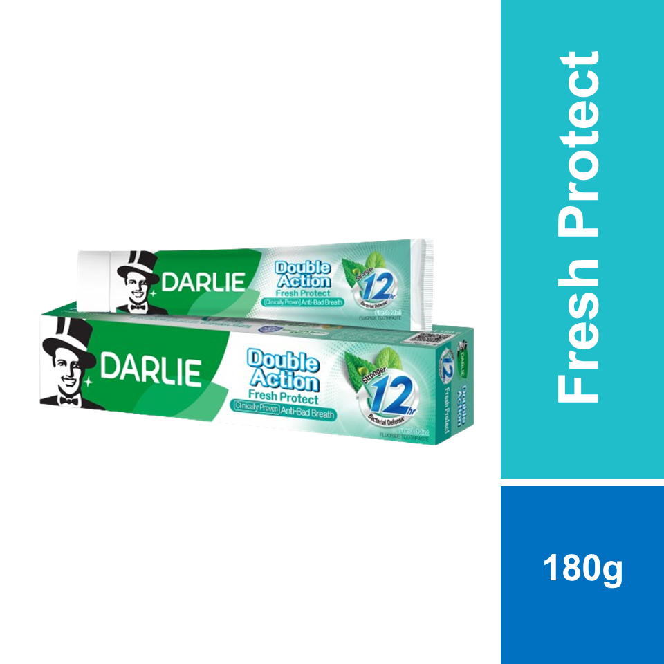 Darlie Double Action Fresh Protect Toothpaste Fresh Mint 180g | Shopee Malaysia