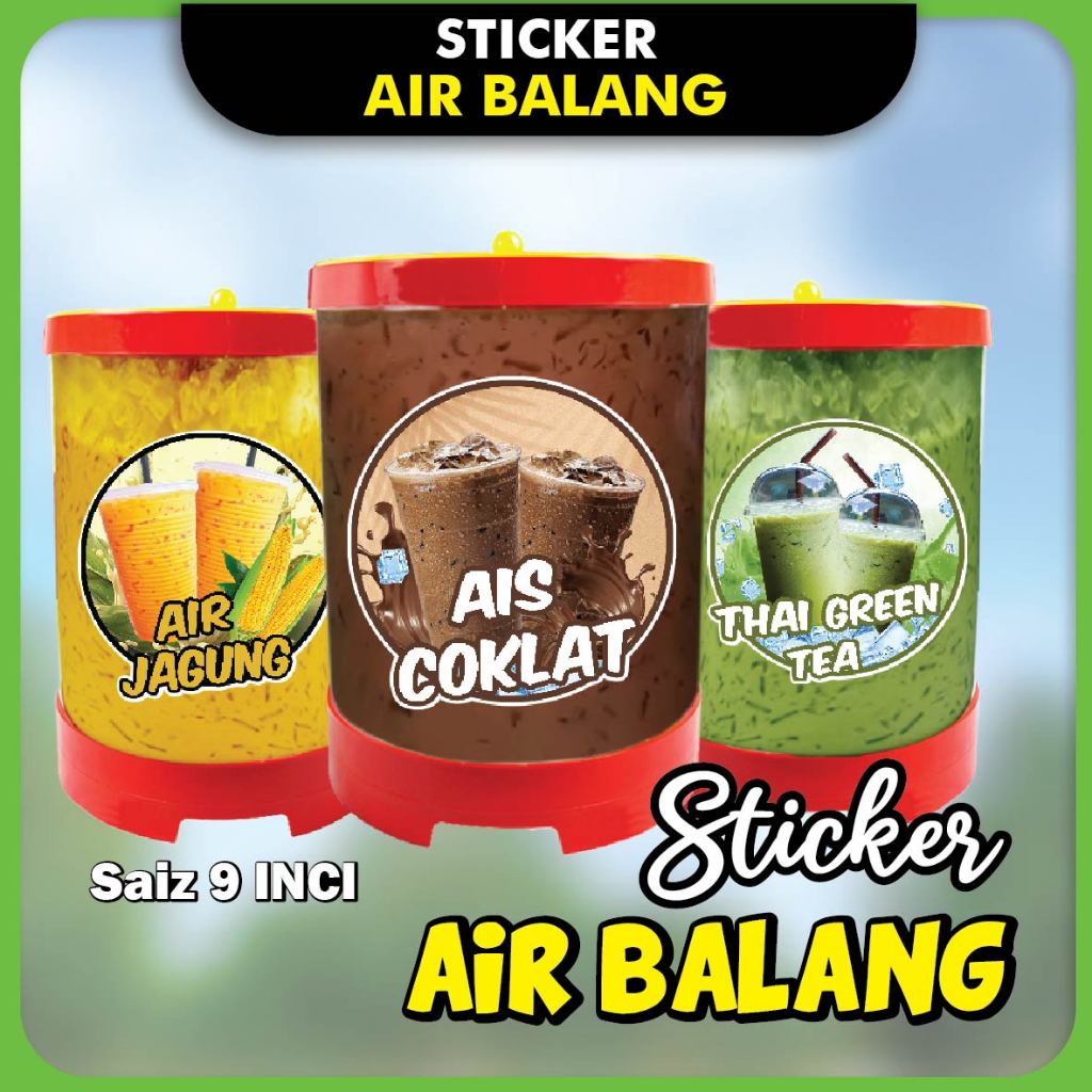 Sticker Balang Air Waterproof Design Bulat / CP81 | Shopee Malaysia