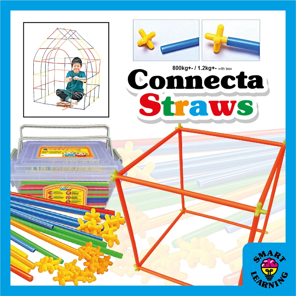 🔥READY STOCK🔥 KIDS CONNECTA STRAWS SET BIG BUILDER BLOCKS BUILDING ...