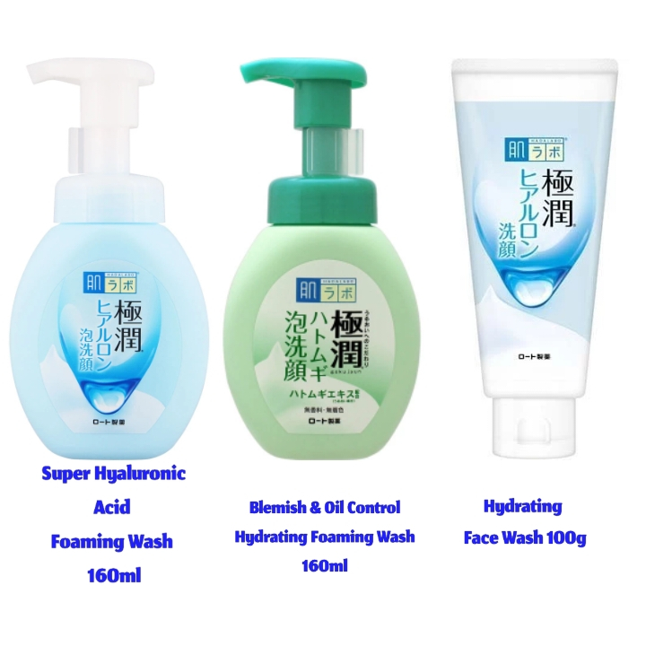 Hada Labo Super Hyaluronic Acid / Blemish & Oil Control Hydrating Foaming Wash 160ml / Hydrating ...