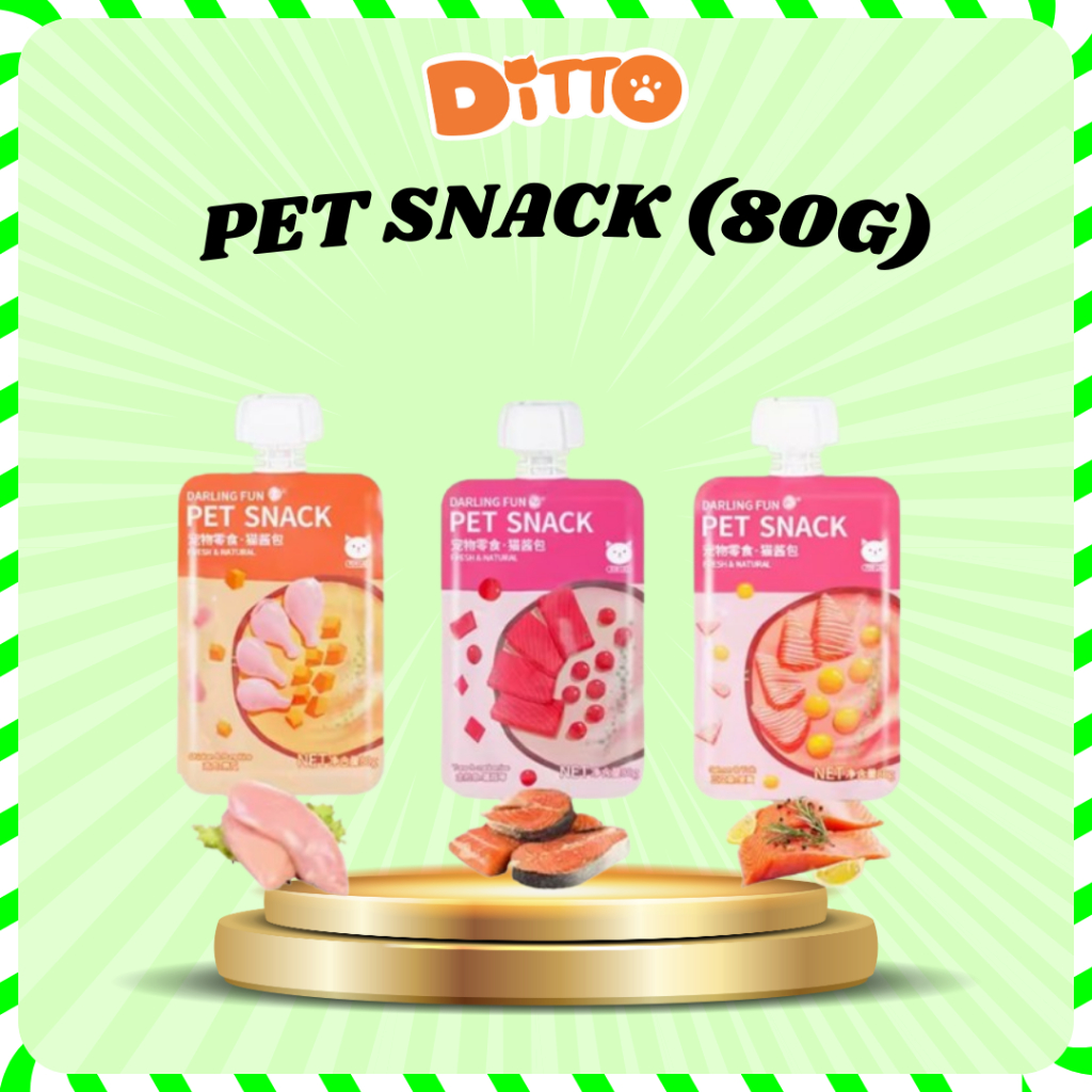 DITTO Snack Food (80G) / Cat Wet Food Pouch/Makanan Basah Kucing / Cat ...