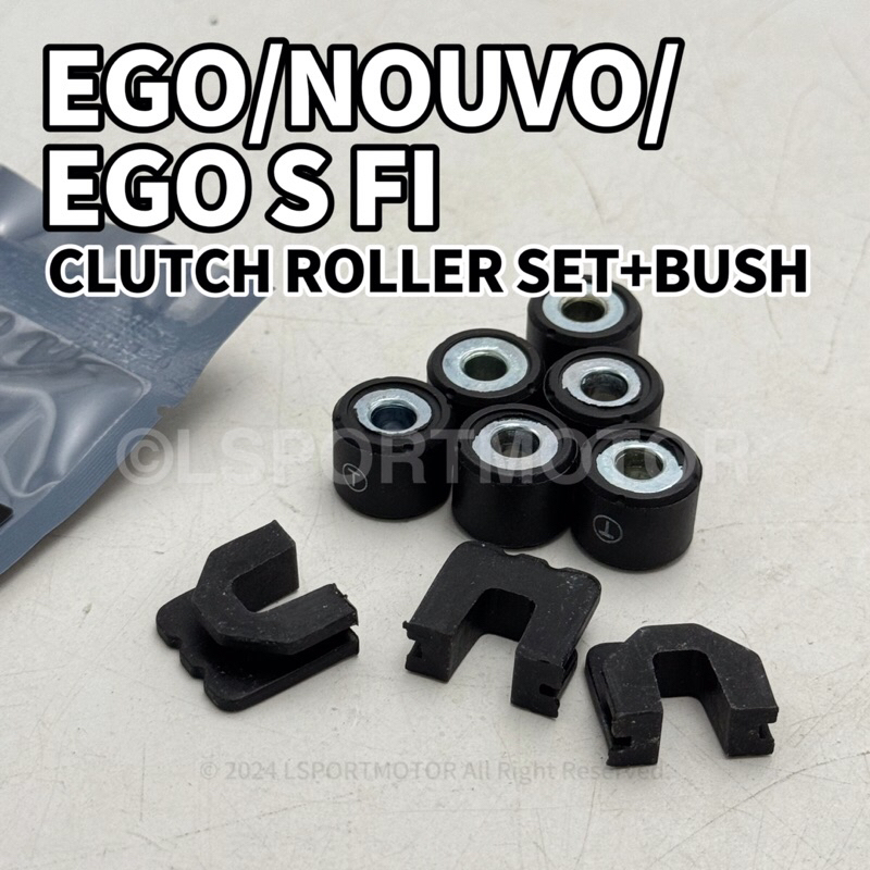 YAMAHA EGO / NOUVO / EGO-S-FI CLUTCH ROLLER SET + BUSH ( 9gm X 6PCS ...