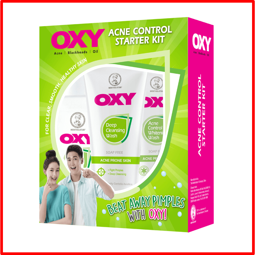 Oxy Acne Control Starter Kit (Deep Cleansing Wash + Acne Control Toner ...