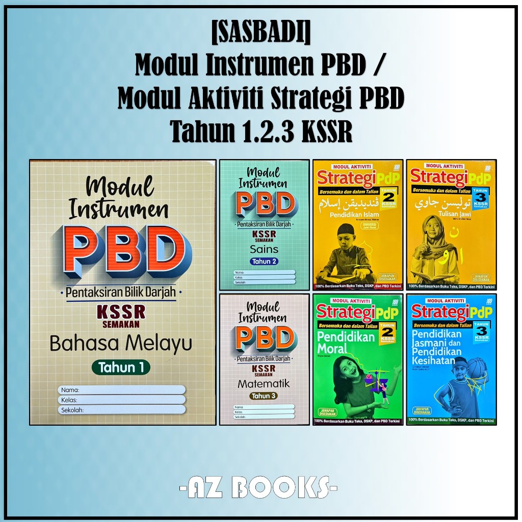 [AZ] SASBADI: 2024 Modul Instrumen / Modul Aktiviti Strategi PBD KSSR (Tahun 1, Tahun 2, Tahun 3 ...