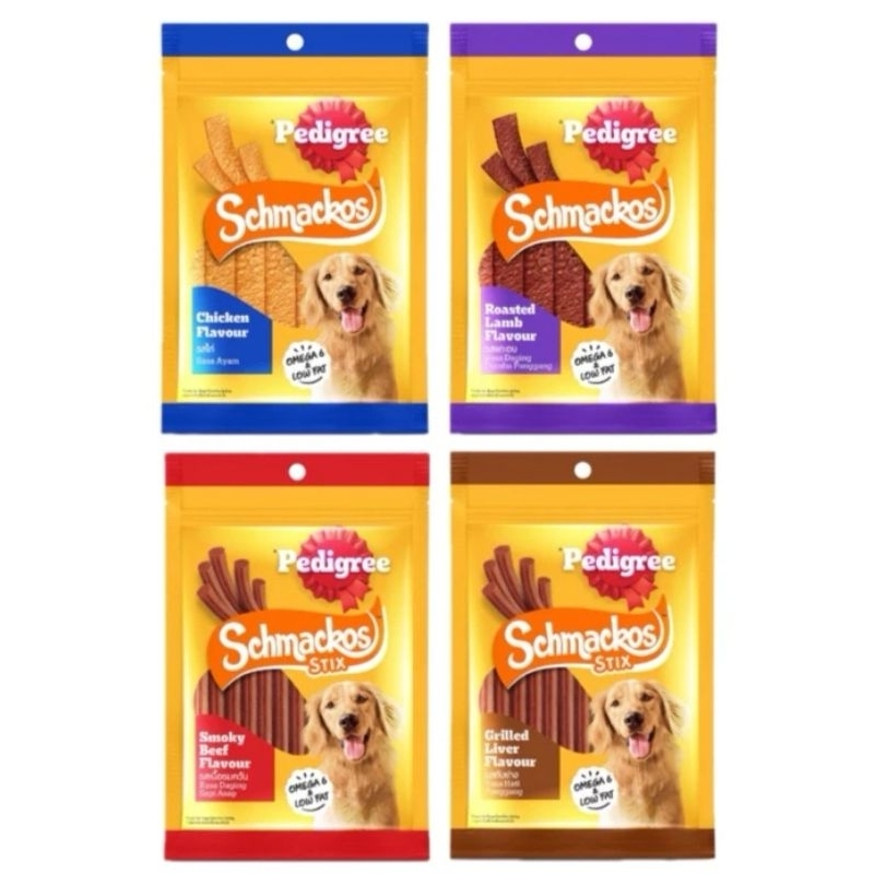 Pedigree Schmackos Meat Jerky / Schmackos Stix Dog Treats (70g ...