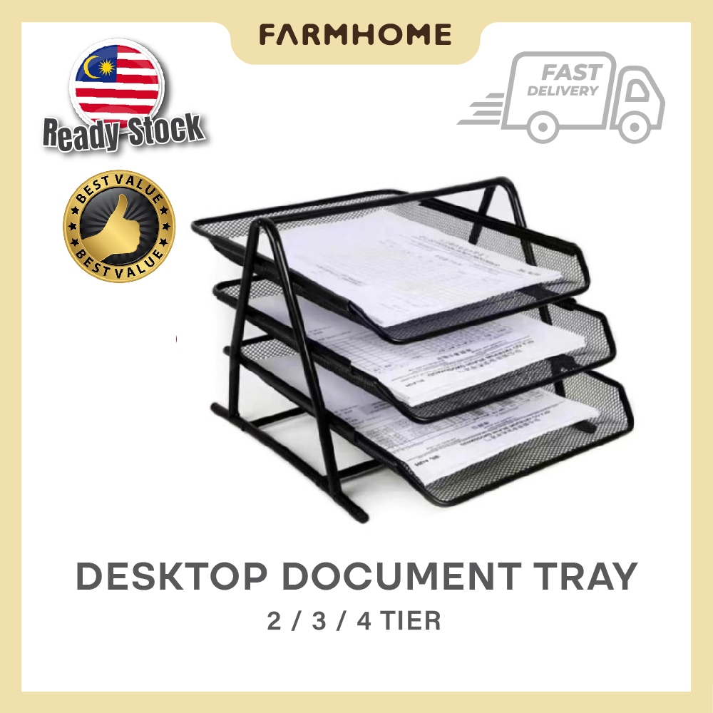 Office Document Paper Tray Sorter Collection File Desk Organizer Rack ...