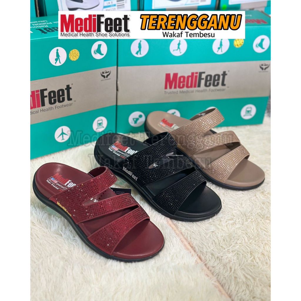 MEDIFEET MO181 ORTHOTIC SYSTEM WOMEN SANDALS MEDICAL HEALTH SLIPPERS ...