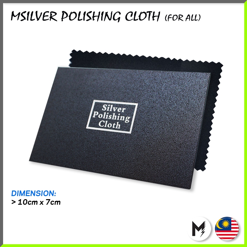 M.Silver Official Jewellery Polishing Cloth Silver Cleaning Cloth Kain ...