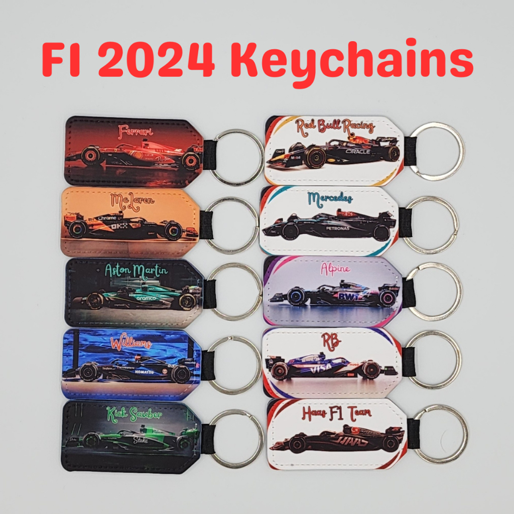 Formula One F1 2024 Leather Keychain (Premium Gift) Ferrari Mercedes ...