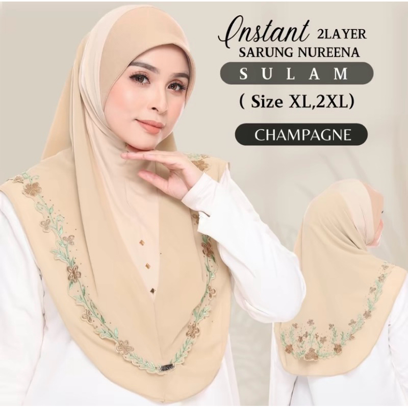 𝗣𝗢𝗦𝗧 𝗧𝗢𝗗𝗔𝗬 Size L XL 2XL Tudung Sarung Nuhaa 3 Layer Tudung Sarung Sofea Rose Tudung Raya ...