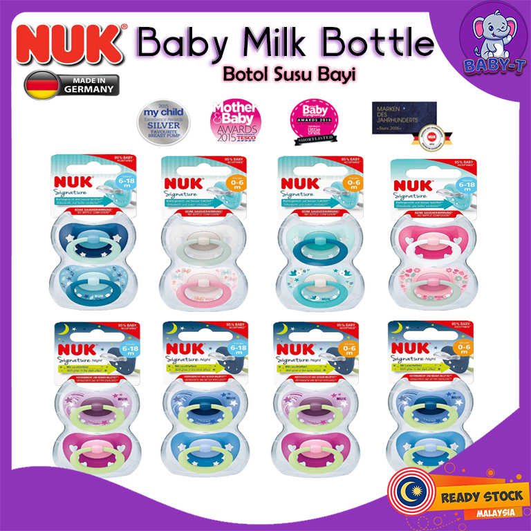 NUK Puting Orthodontic Latex / Silicone Soother / Pacifier Happy Kids ...
