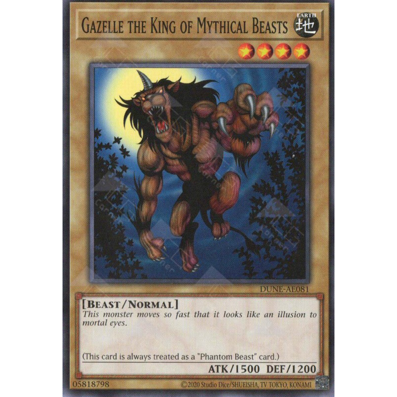 Yugioh DUNE-AE081 Gazelle the King of Mythical Beasts (N) | Shopee Malaysia