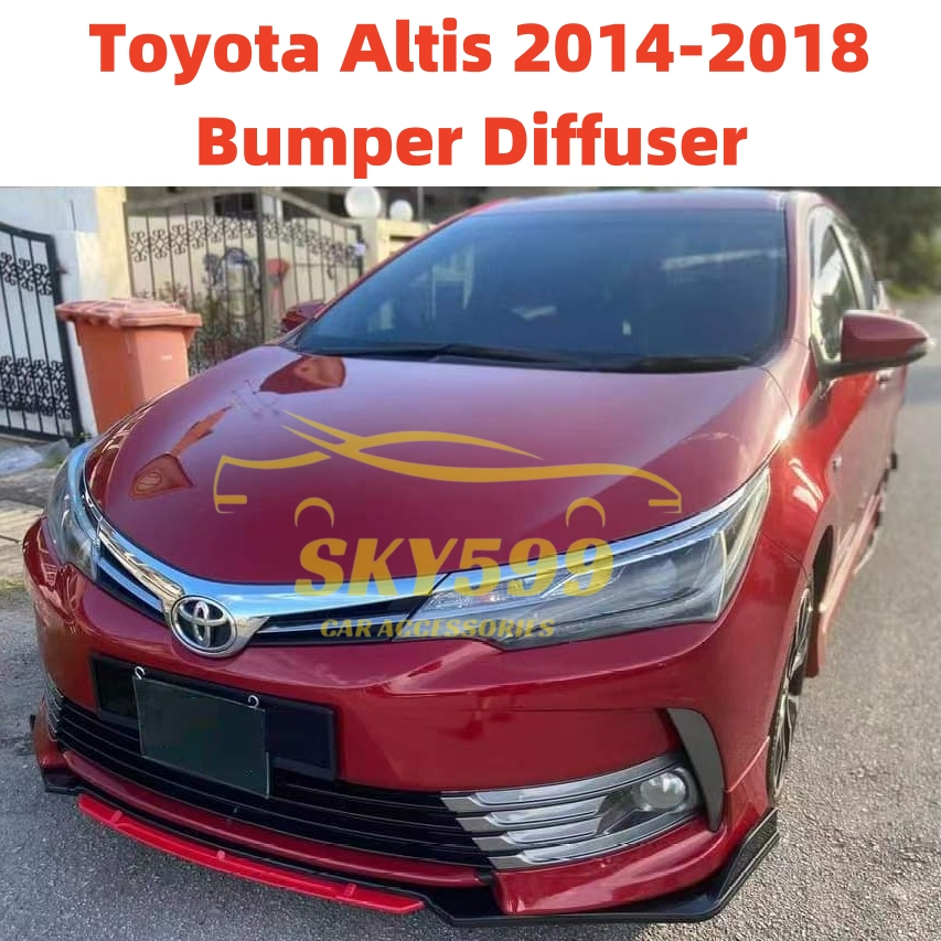 Toyota Altis 2014-2018 Front Bumper Diffuser Lip Wrap Angle Splitters ...