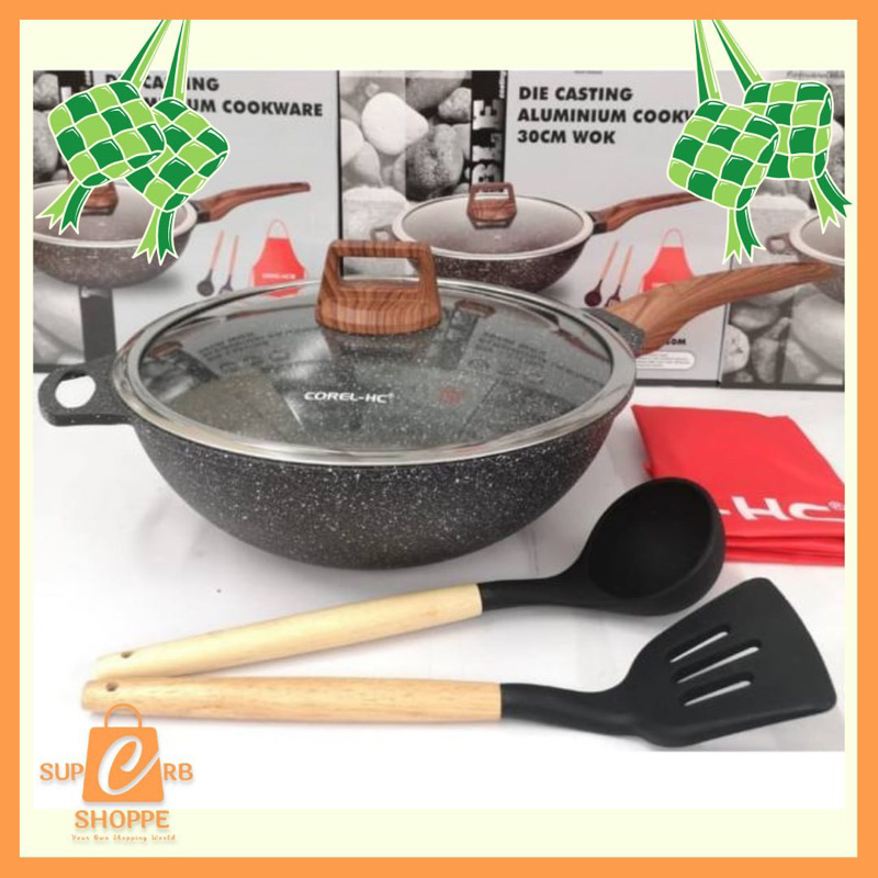 [HIGH QUALITY] COREL HC 30cm Periuk Pan Rendang Raya Periuk Batu Stone ...