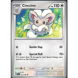 Pokemon TCG SV05 Scarlet & Violet : Temporal Forces Booster Box - 137/162 - Cinccino | Shopee ...