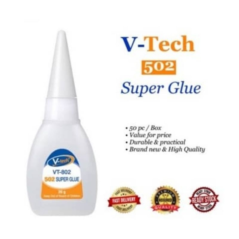 READY STOCK!!!20g V-tech 502 Super Glue 3 seconds gum ; Vtech Super ...