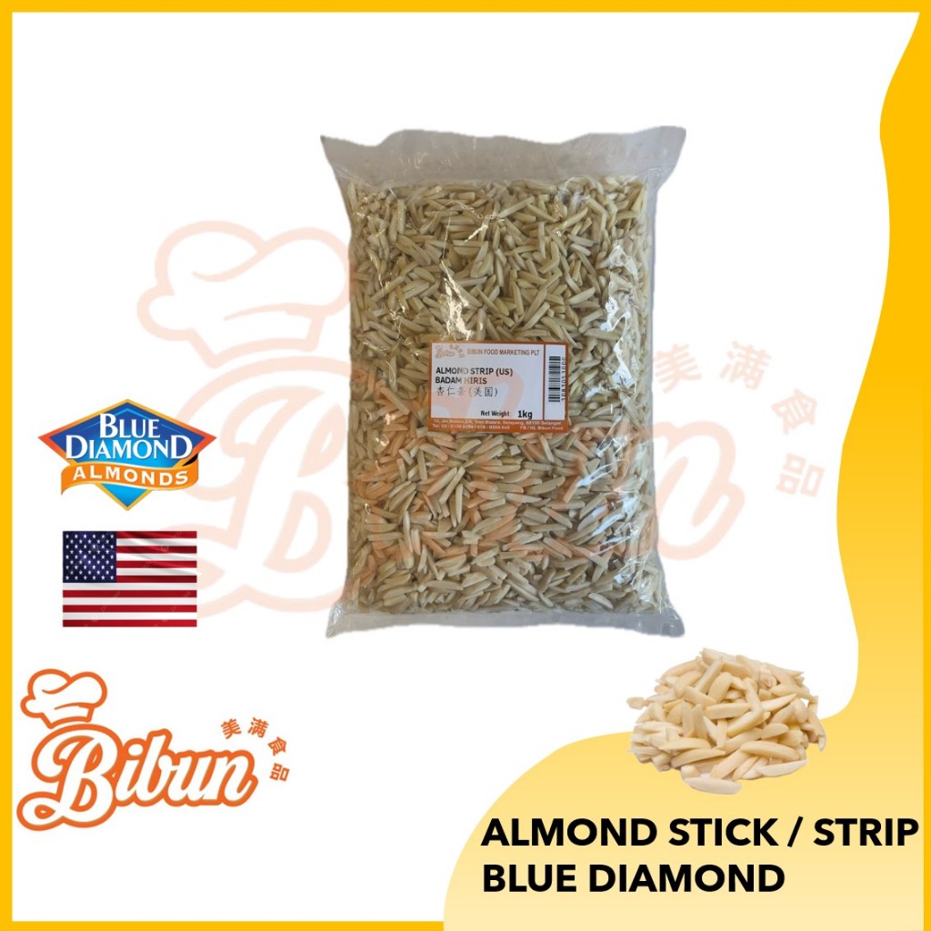 RAW Almond Strip / Almond Stick | Silvered / Badam Hiris | Batang FROM ...