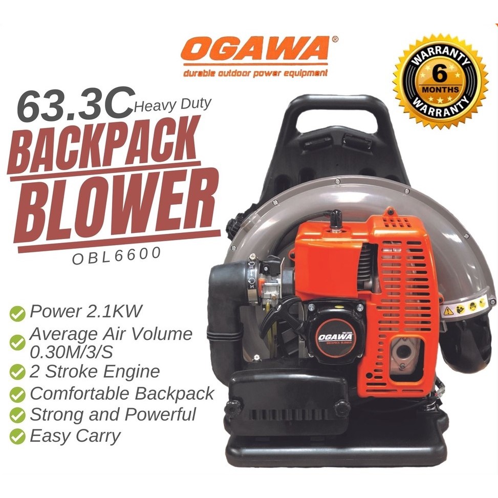 OGAWA OBL6600 EB650 Powerful Blower Backpack Leaf Blower Air Blower Angin Petrol Cordless 2 ...