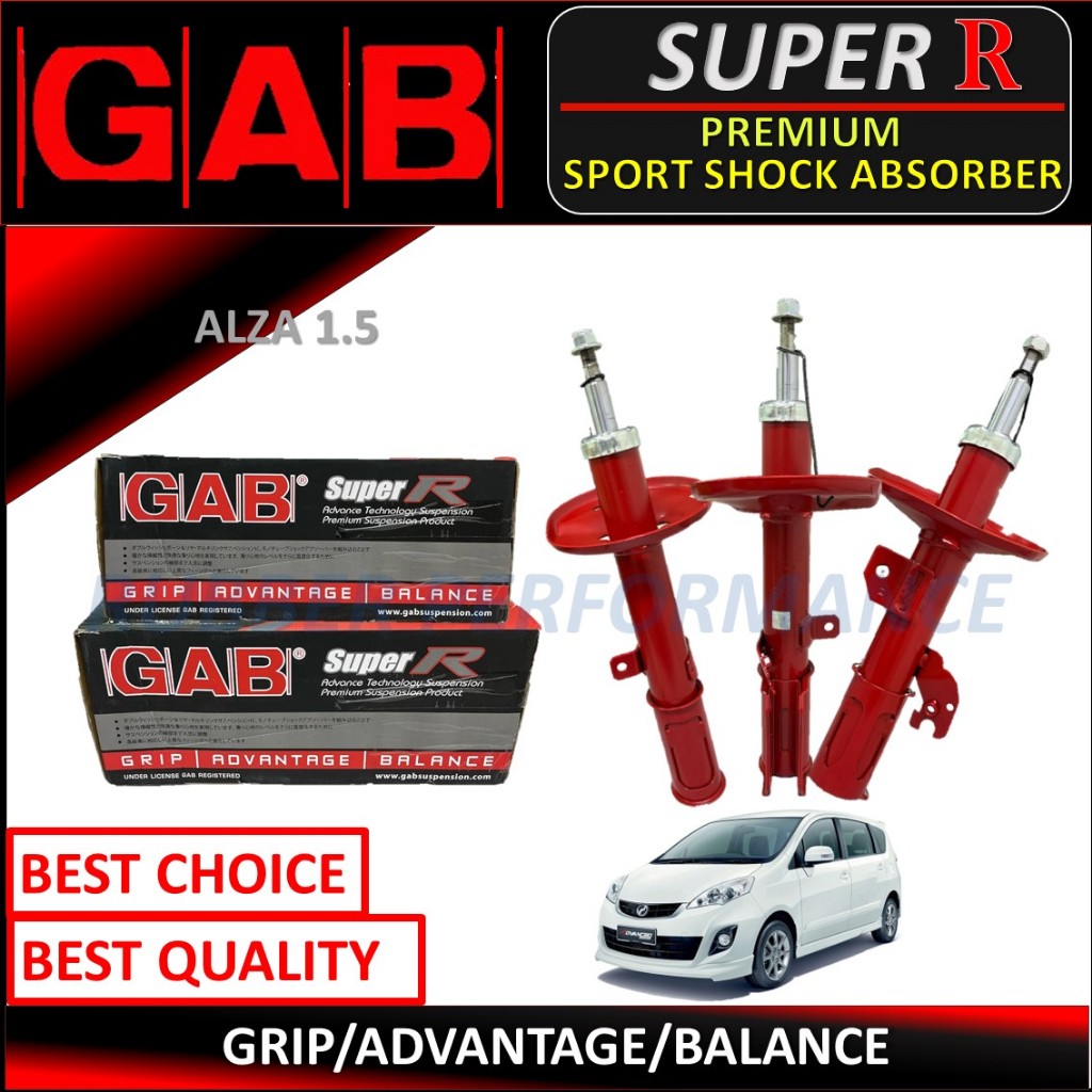 SET ORIGINAL GAB SUPER R ABSORBER DEPAN/FRONT ABSORBER / REAR ABSORBER ...