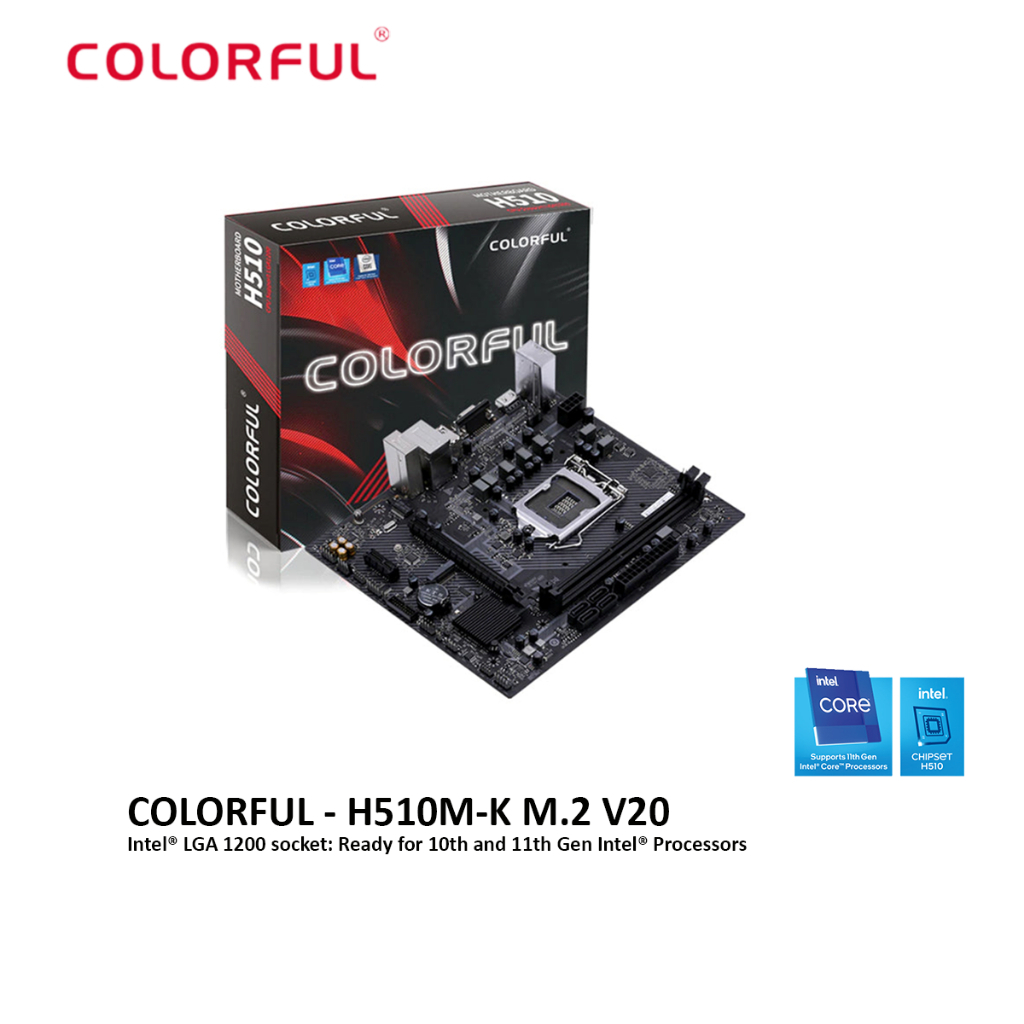 # Colorful H510M-K M.2 V20 - mATX Intel Motherboard # LGA 1200 | Shopee ...