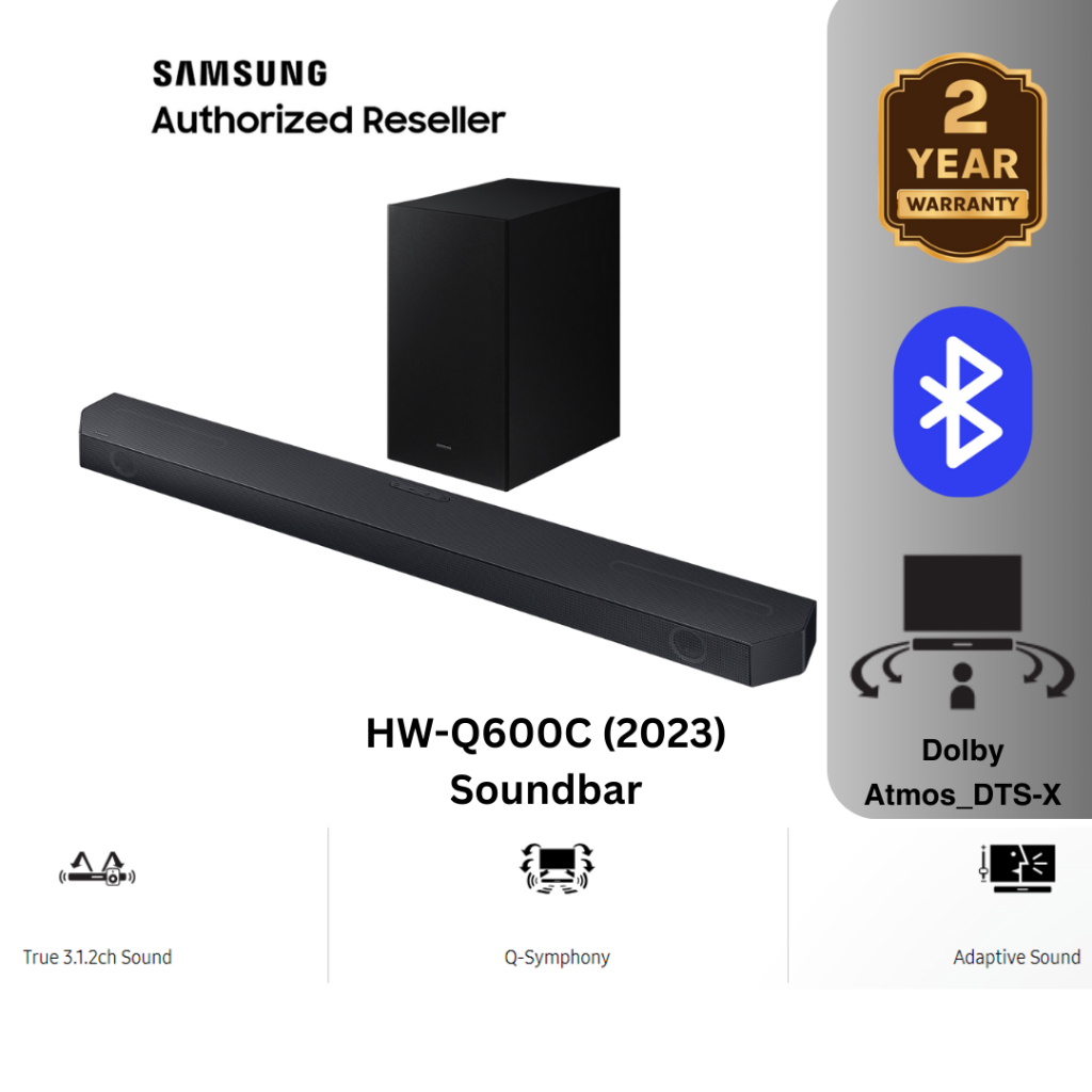 Samsung Q600C 3.1.2 Ch Q-series Soundbar | HW-Q600C/XM Sound Bar ...