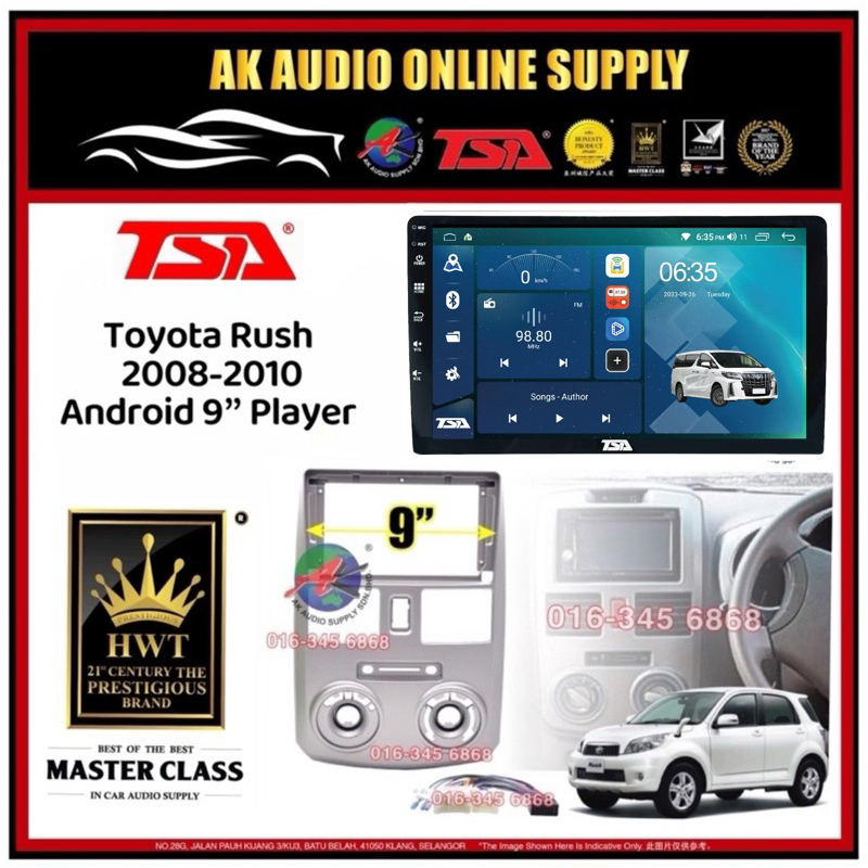 818 2+32GB TSA Toyota Rush 2008 - 2010 Android 9'' inch DSP/QLED ...
