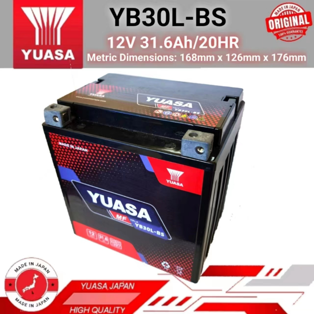 YUASA YB30L-BS YB30 YB30L BATERI MOTOSIKAL GEL BATTERY YIT30L-BS Harley ...