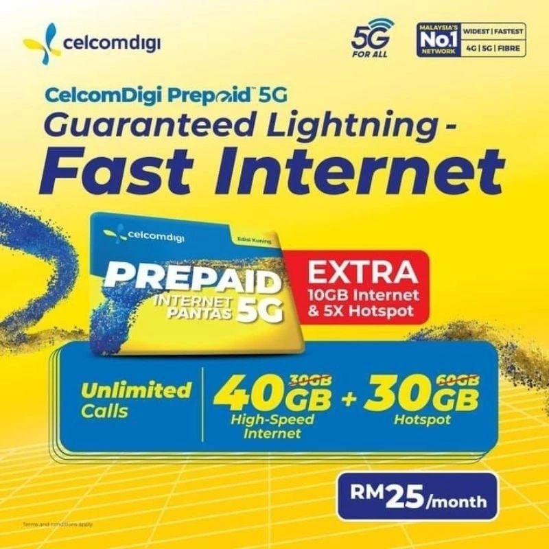 👍🏻👍🏻( FREE 1st month SimKad !! ) Digi Prepaid Unlimited DATA & CALL ...