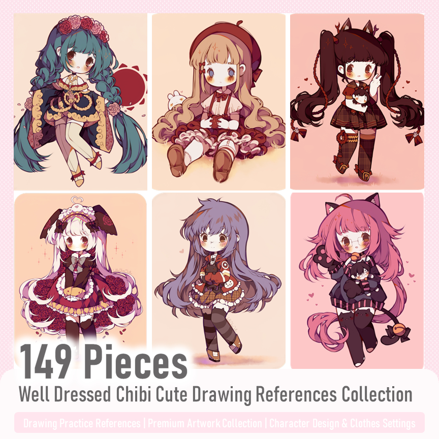🔥 Drawing References Illustration - Well Dressed Chibi Cute References ...