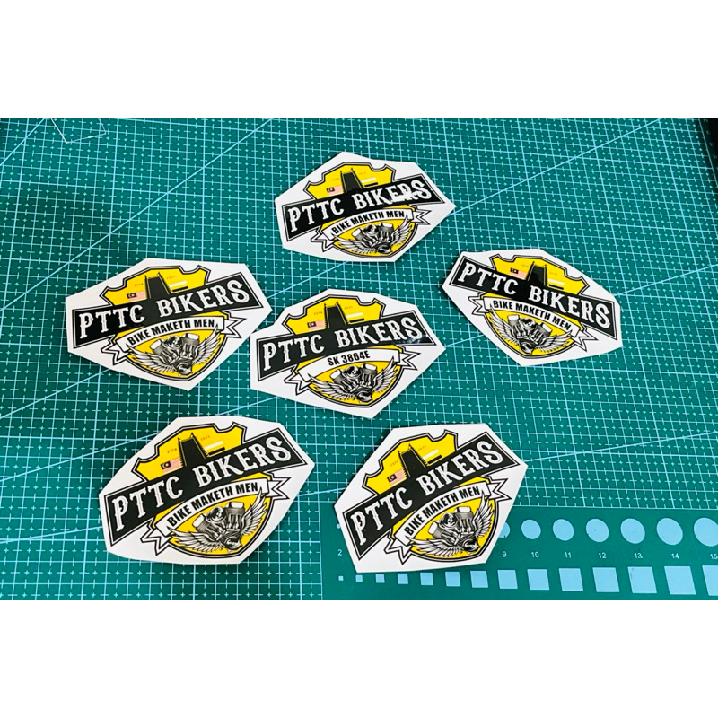 Sticker Custom Geng Motor - Laminated sesuai untuk outdoor | Shopee ...