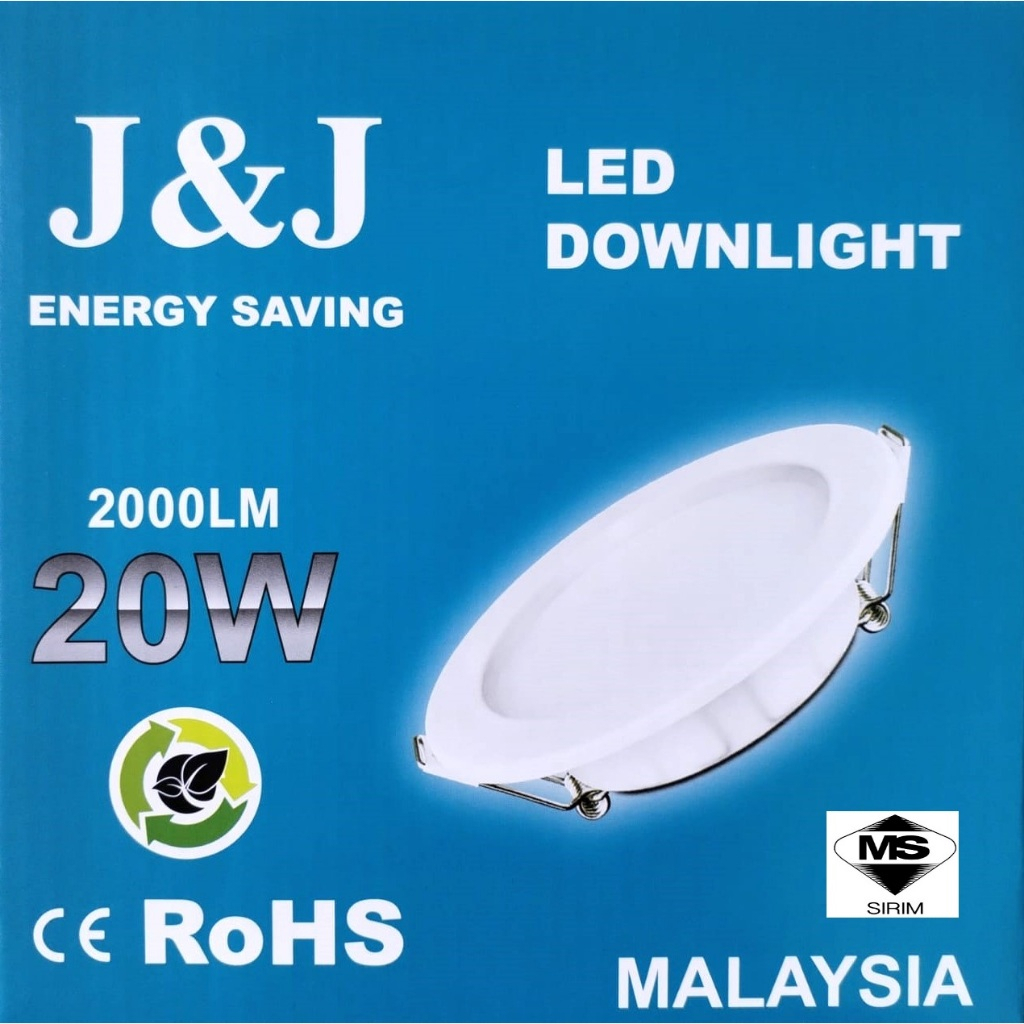 [SIRIM] LED Downlight 20W ROUND 6" Lampu Siling Rumah Recessed Downlight Panel Celling Super ...