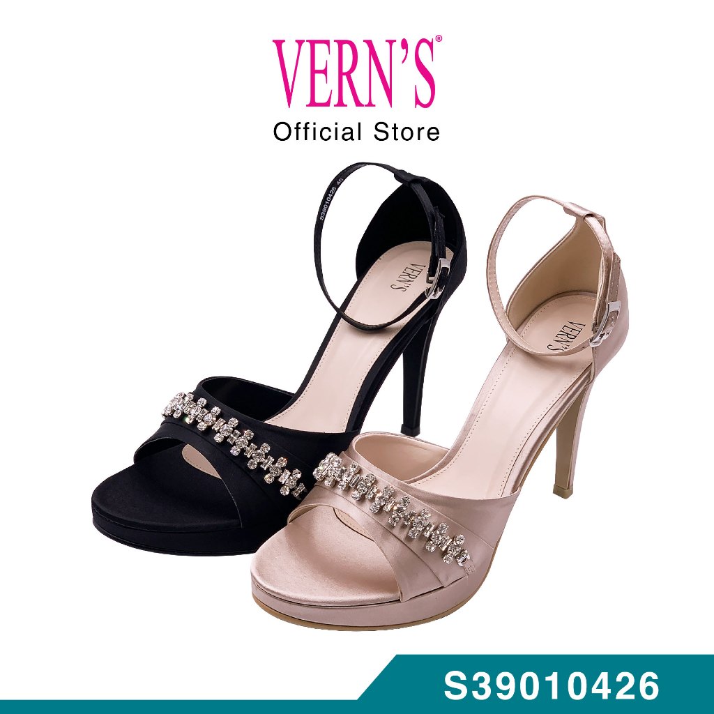 VERN'S Kasut Diamond Sandal Heel Mules (S39010426) | Shopee Malaysia