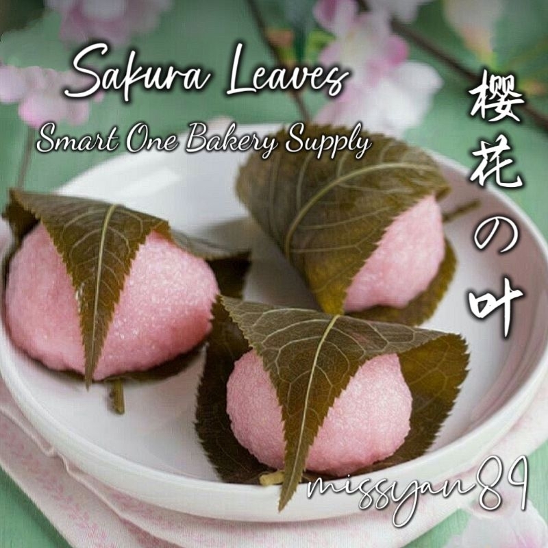 🌸 Japan Sakura Leaves 50pcs/pkt 樱花叶 Salted Sakura Edible Leaf 食用叶子 烘焙 ...