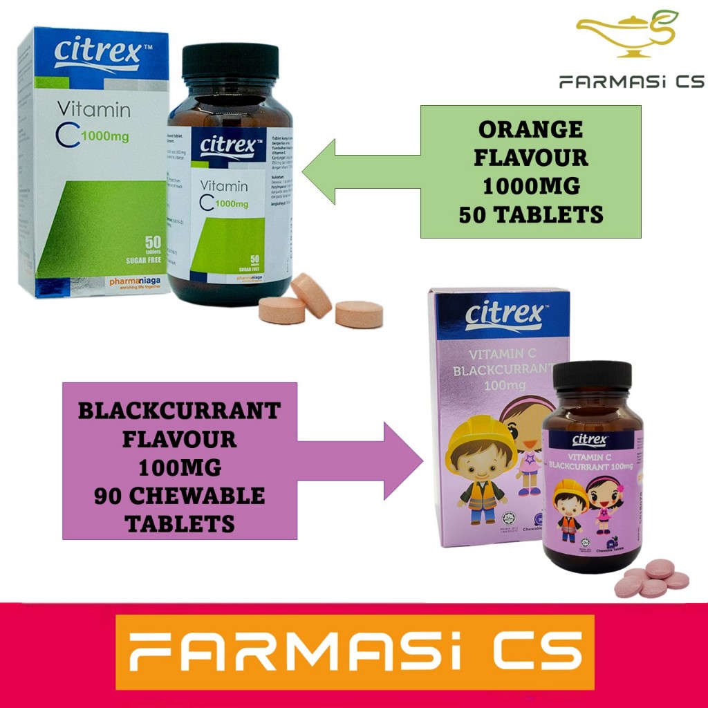 Citrex Vitamin C ORANGE 1000MG / BLACKCURRANT 100MG EXP:05/2025 [ vit c ...