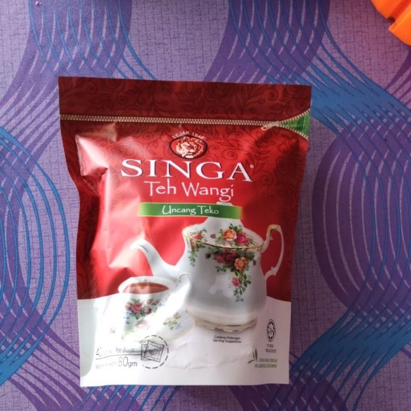 Singa Teh Wangi Uncang Teko 40 pot bag Net Weight 80g | Shopee Malaysia