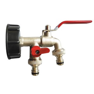 Two Way Faucet/Double water outlet faucet TAP/One in and two out garden ...