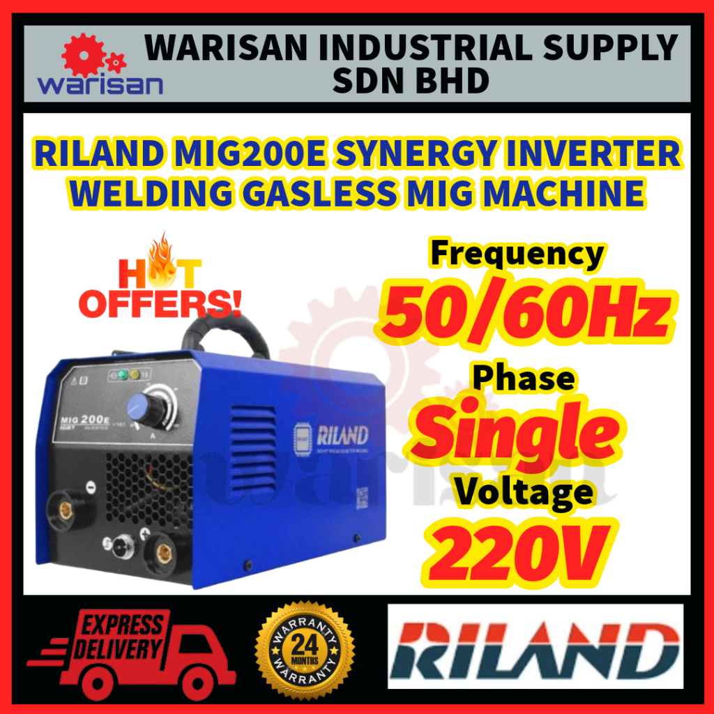 RILAND MIG200E SYNERGY INVERTER WELDING GASLESS MIG MACHINE | Shopee Malaysia