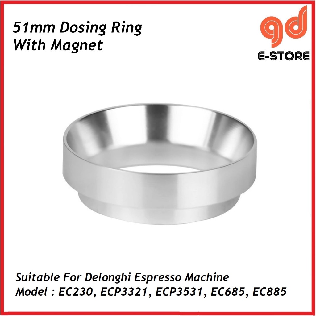 51mm Dosing Ring With Magnet Suitable For Delonghi Espresso Machine EC230 ECP3321 ECP3531 EC685 ...