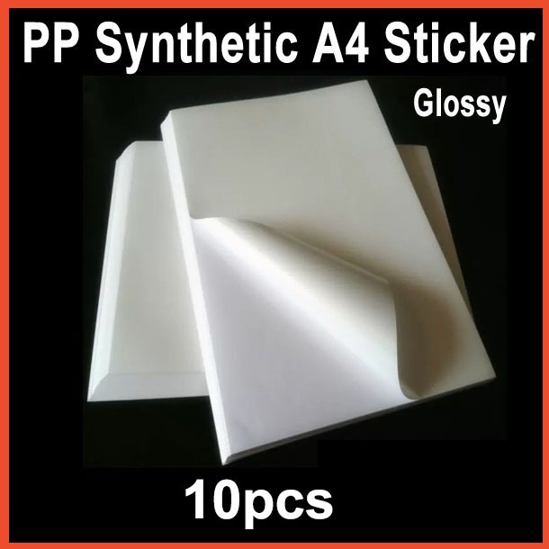 A4 PP Synthetic Sticker Waterproof Paper for inkjet and laser printer ...