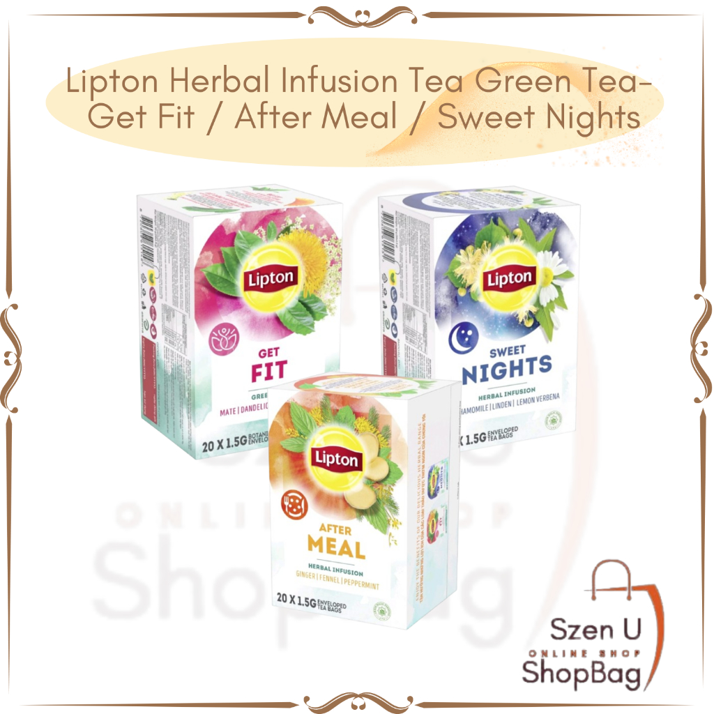 Lipton Herbal Infusion Tea Green Tea 20s - Get Fit, After Meal, Sweet ...
