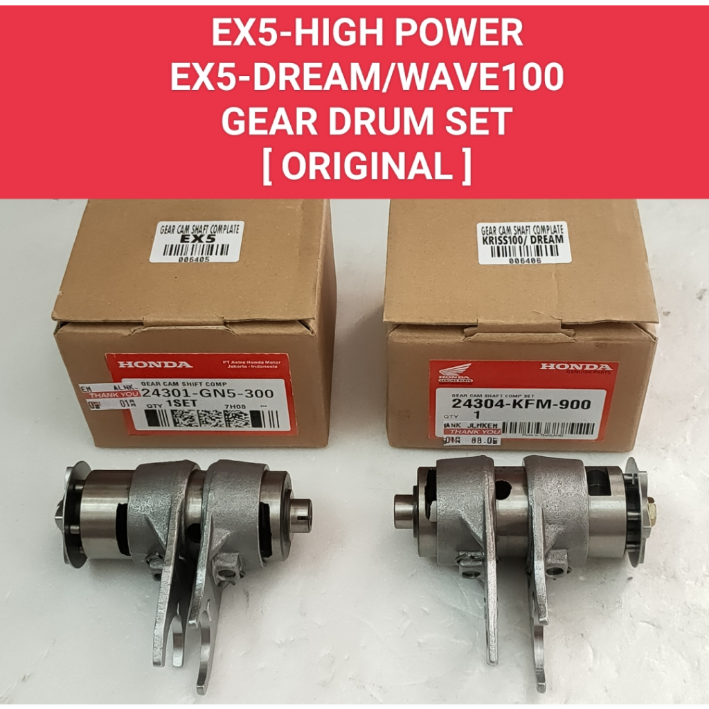 EX5 HIGH POWER/EX5 DREAM/WAVE100 [ ORIGINAL ] GEAR BOX DRUM SET ...